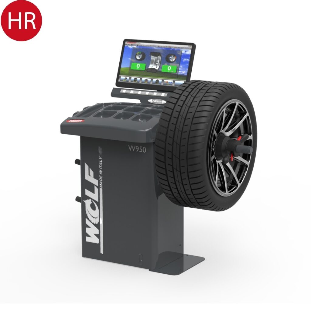 Wolf W950 balanceermachine MADE IN ITALY zeer ruimtebesparend — Wolf Tools